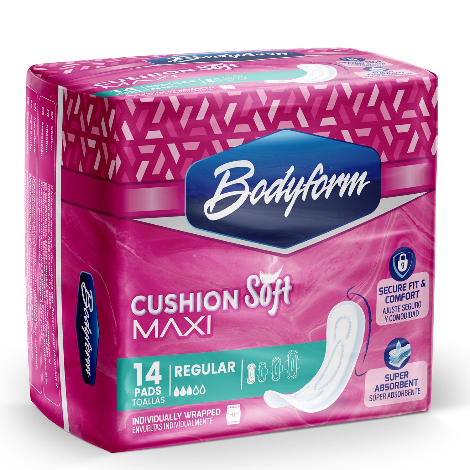Bodyform Maxi Pads, Regular (14-ct) – School Nurse Supply