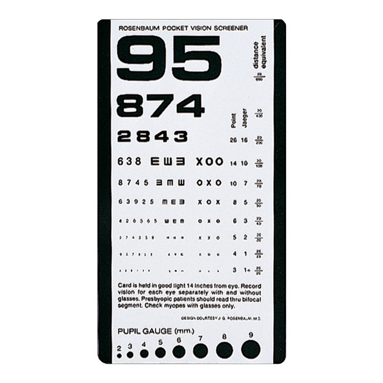 Rosenbaum Pocket Vision Screener – School Nurse Supply