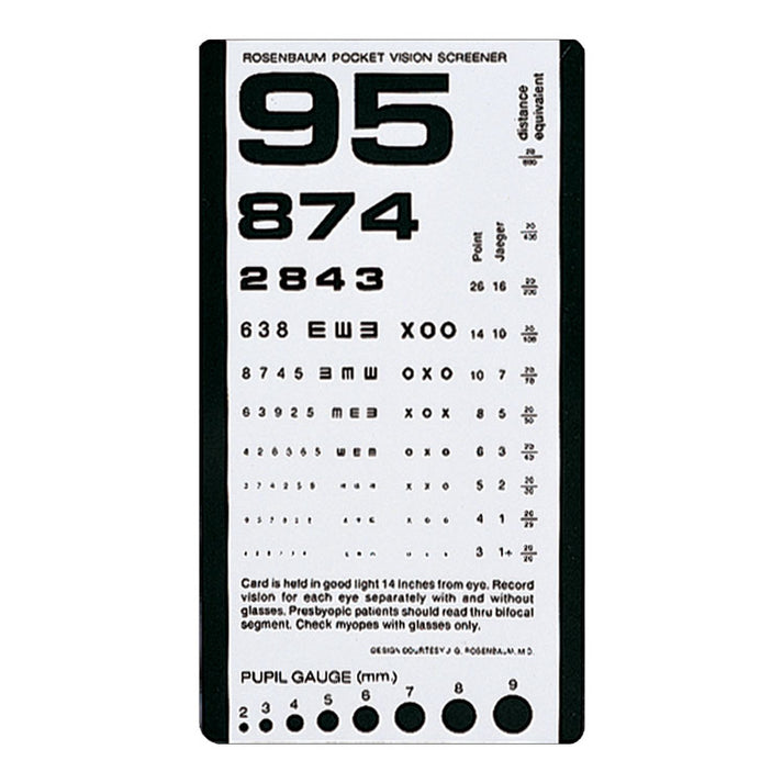 Rosenbaum Pocket Vision Screener – School Nurse Supply